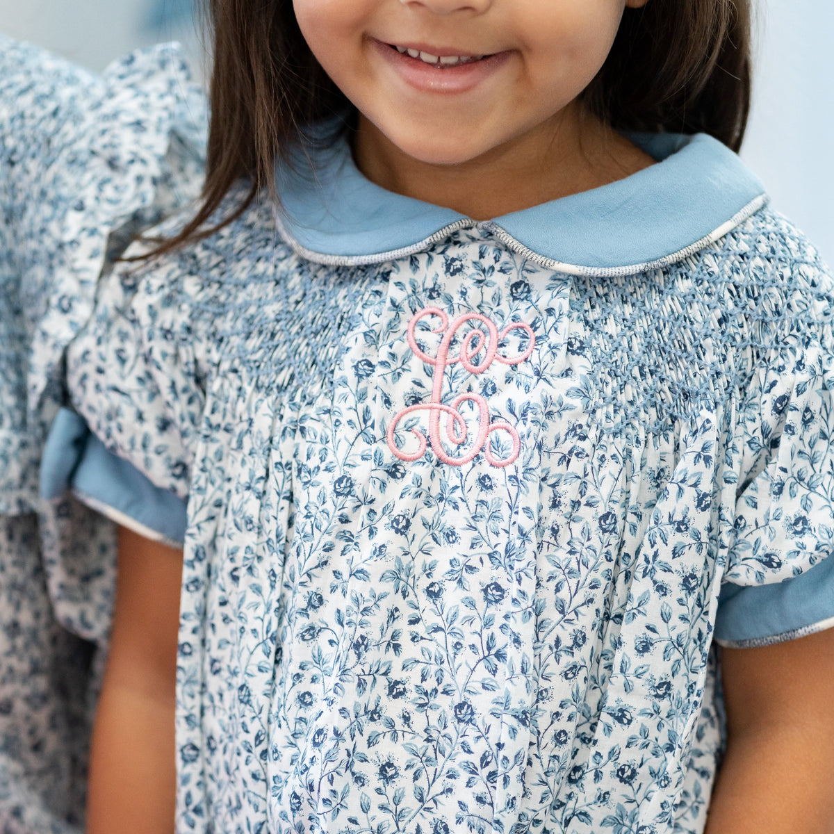 Chloe Girl Dress - Blue Rose– Dondolo