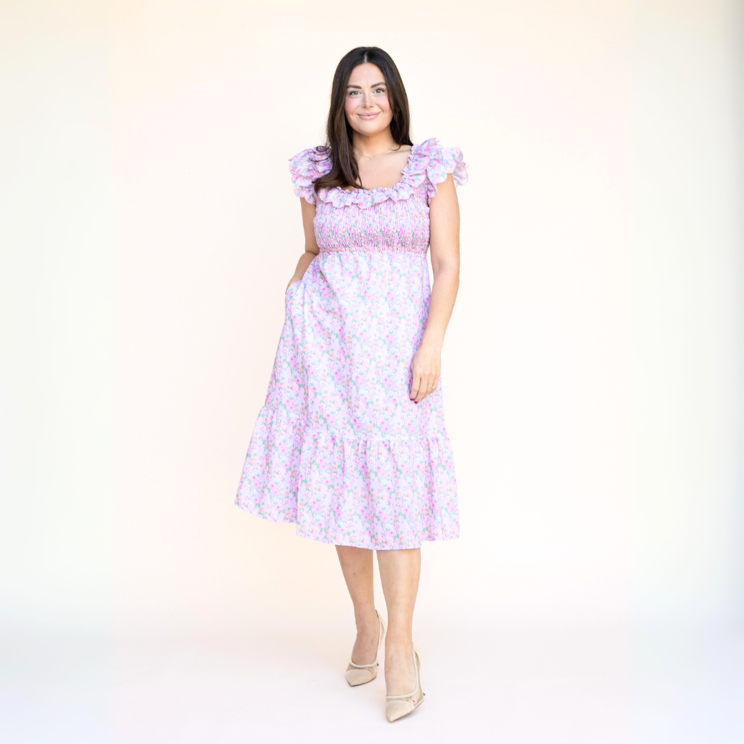 Women's Mary Dress - Peony Print– Dondolo