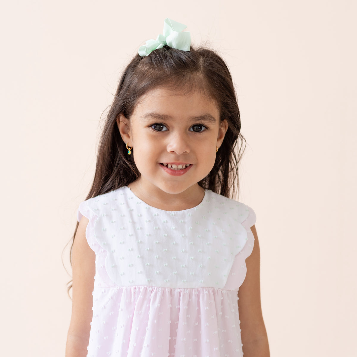 Pipa Girl Dress – Pink Spring Dress with Playful Details– Dondolo
