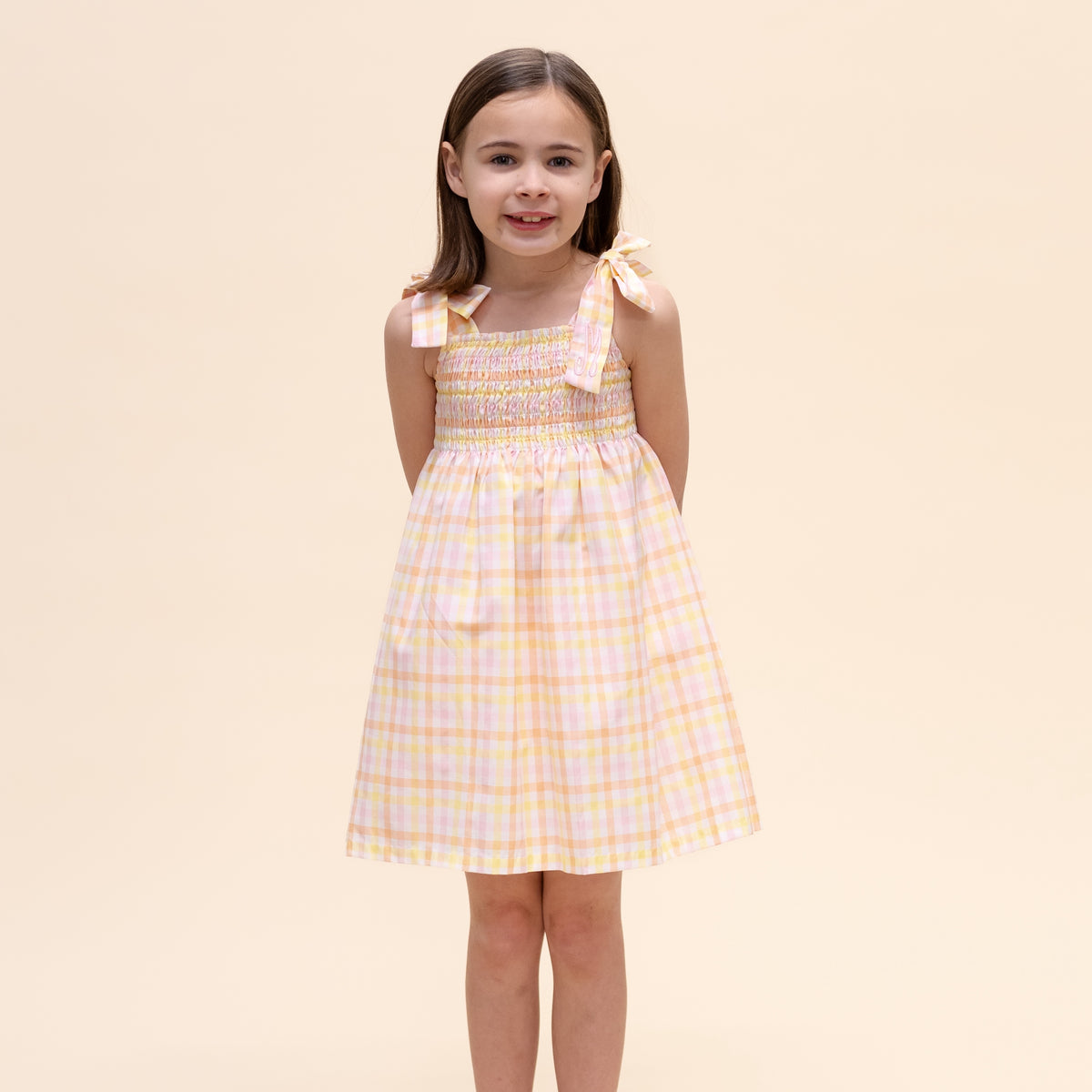 Penelope Big Girl Dress - Orange/ Pink– Dondolo