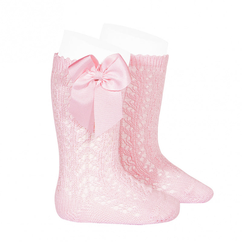 Condor® Crochet Knee Sock with Bow - Light Pink– Dondolo